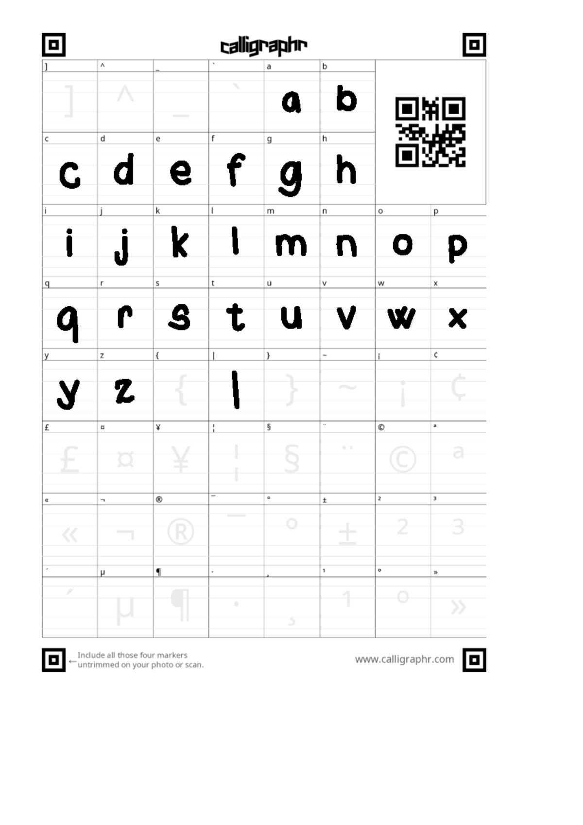 Calligraphr Template Instructions for Markers - Studocu