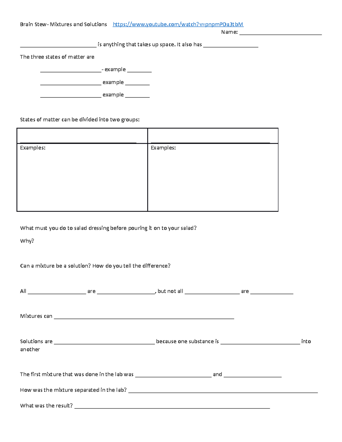 Matter Mixtures and Solutions - Final Exam Review Notes - Studocu