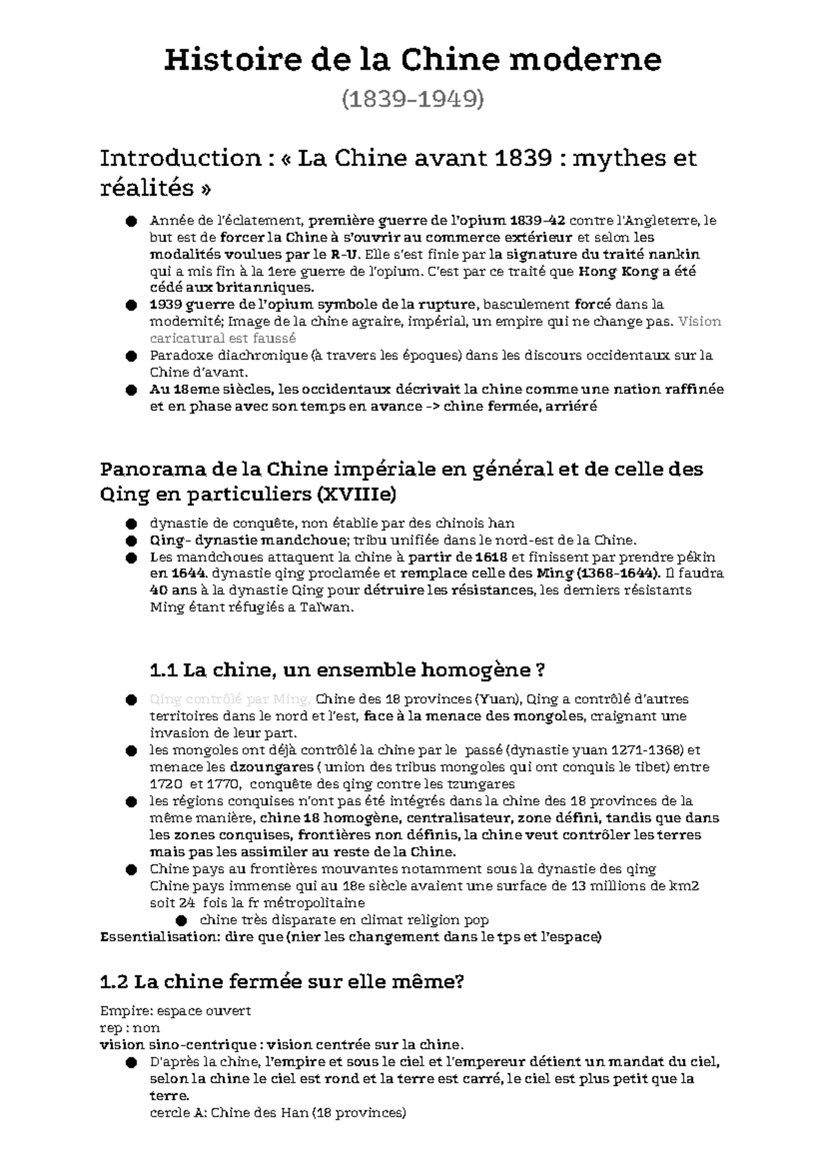 Histoire de la Chine moderne - Histoire de la Chine moderne (1839-1949 ...