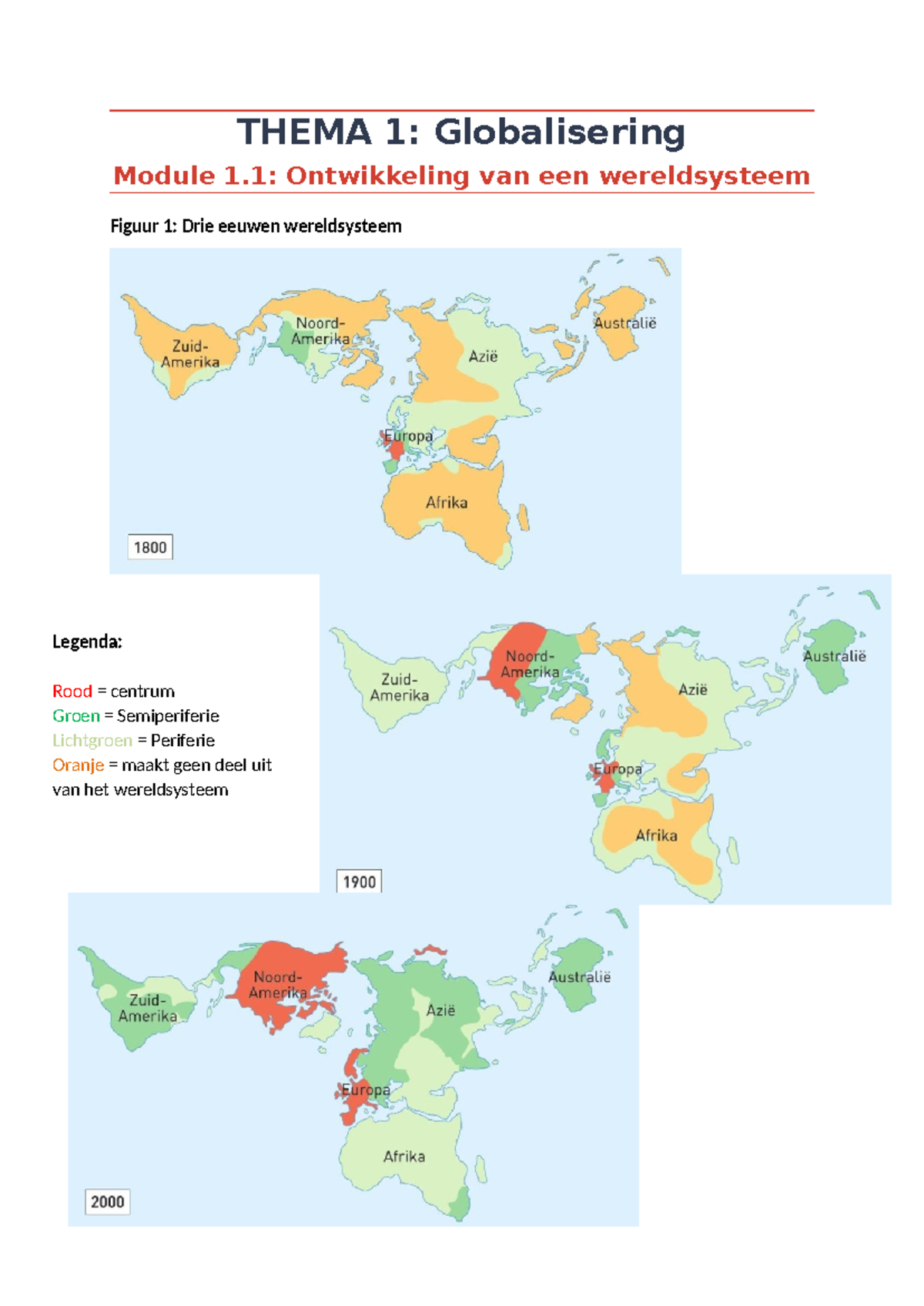 Thema 1.1 - V - Werkblad Globalisering: Wereldsysteem & Tijd ...