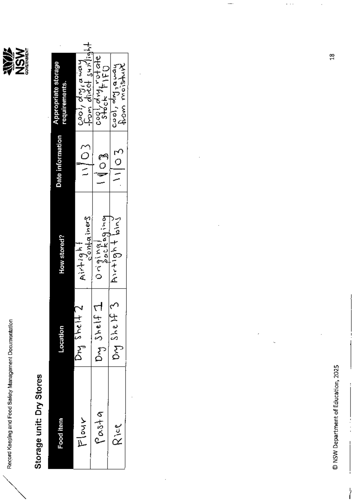 Food Safety Management Documentation - Hospo Page 18 - Studocu