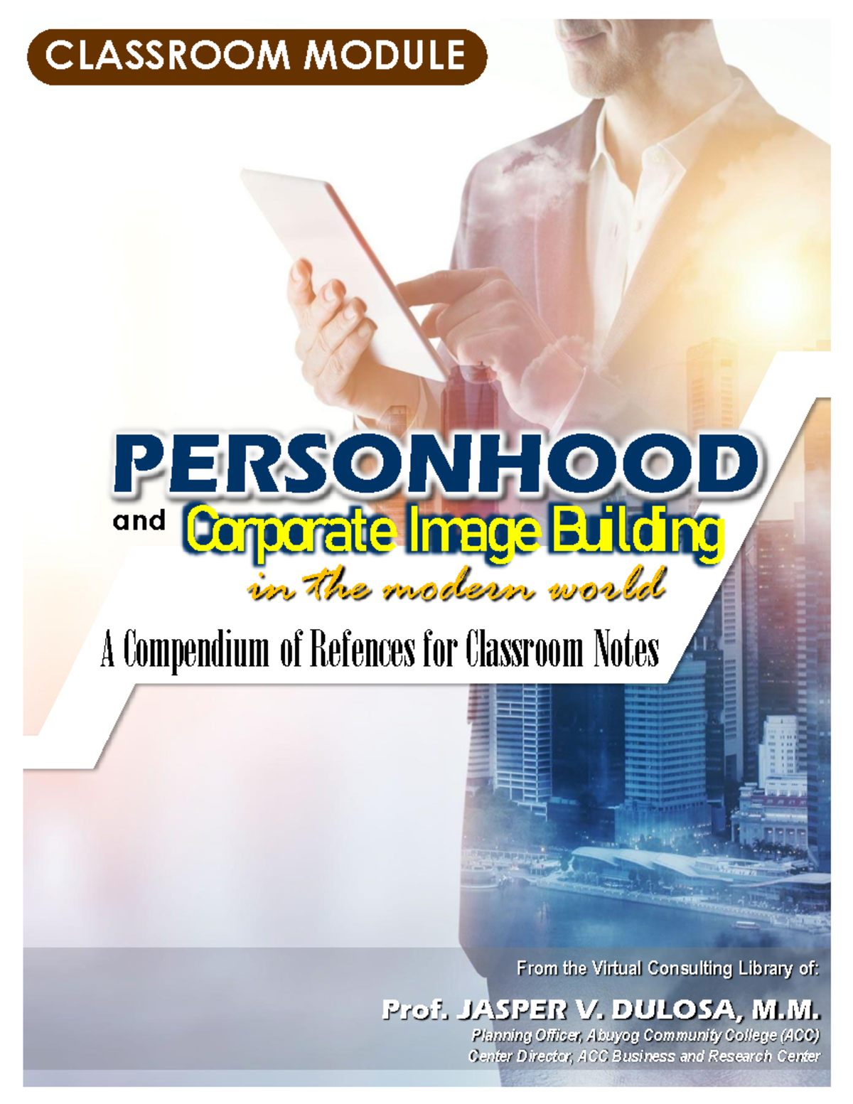 Personhood-and-Corporate-Image-Building CH-1 & 2 Classroom Module - Studocu
