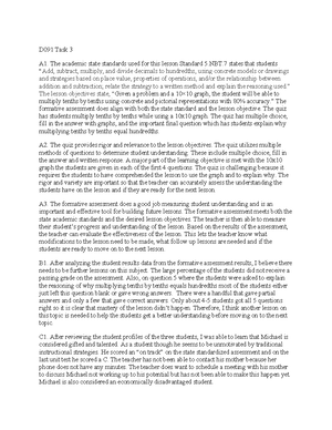 D091 Task 1 - Task 1 - A: Video #3 Case 191-Using Images to Build ...