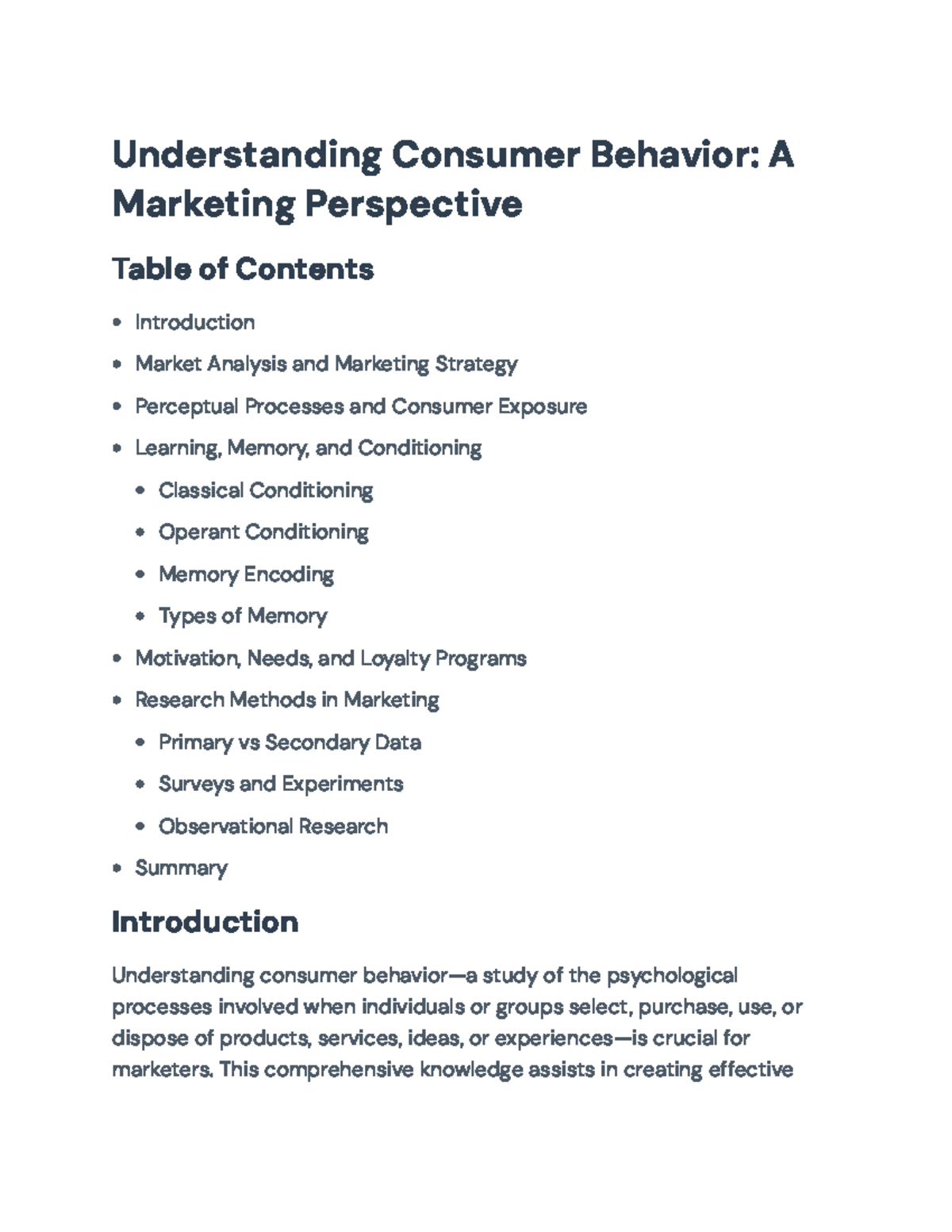 Understanding Consumer Behavior: Insights for Effective Marketing ...