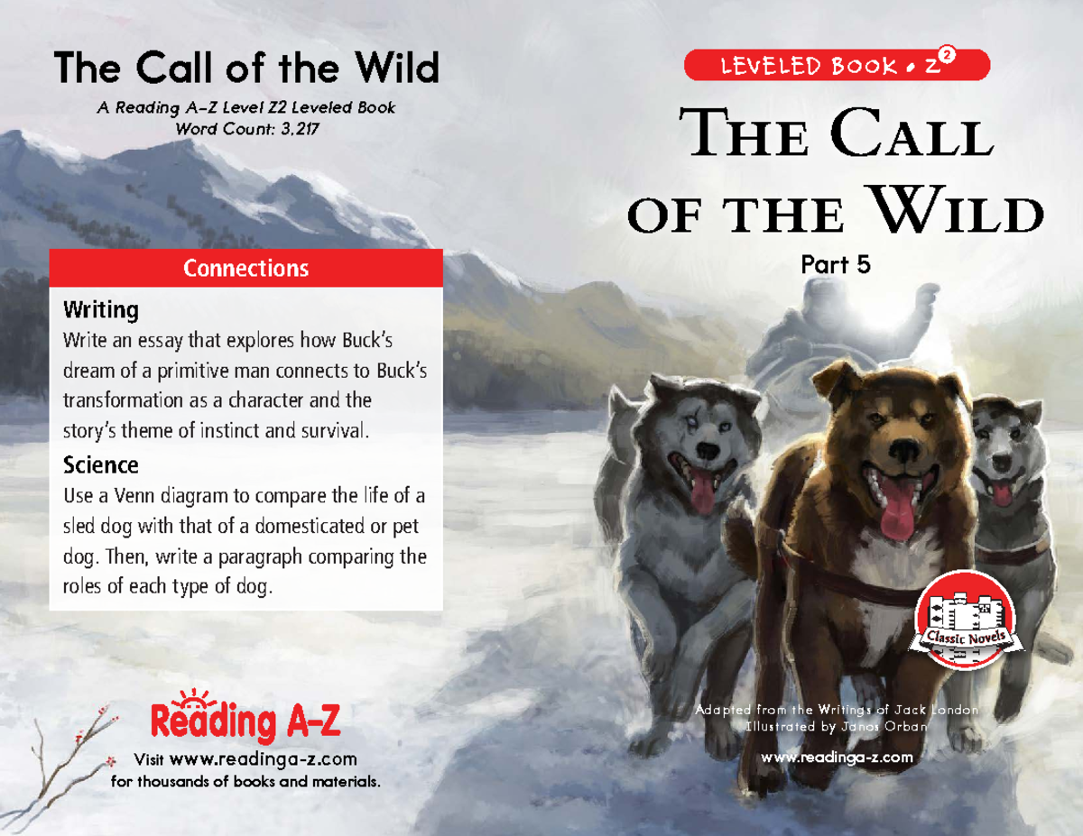 The Call of the Wild Level Z2: Part 5 Essay & Writing Activities - Studocu