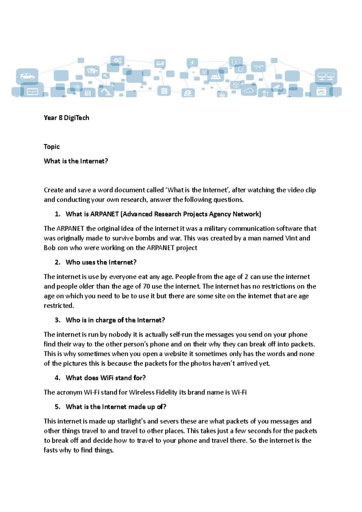 Year 8 DigiTech: Understanding the Internet - Key Concepts & Milestones ...