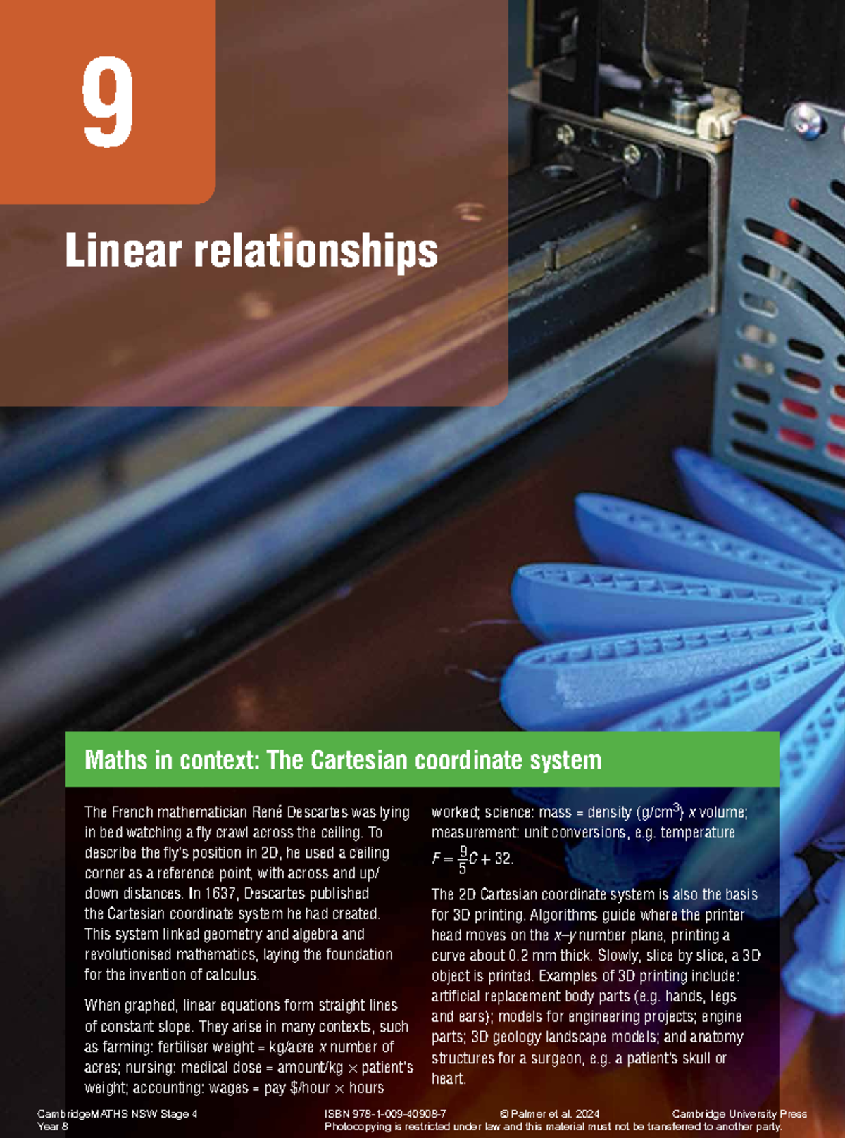 Chapter 9: Linear Relationships - CambridgeMATHS NSW Stage 4 Year 8 ...