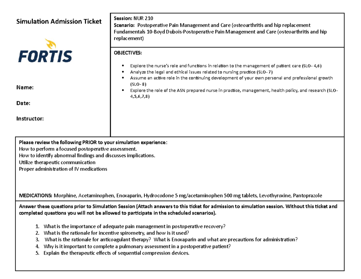 210- Fundamentals -10 Boyd Dubois-Postop pain managment and care-Pre ...