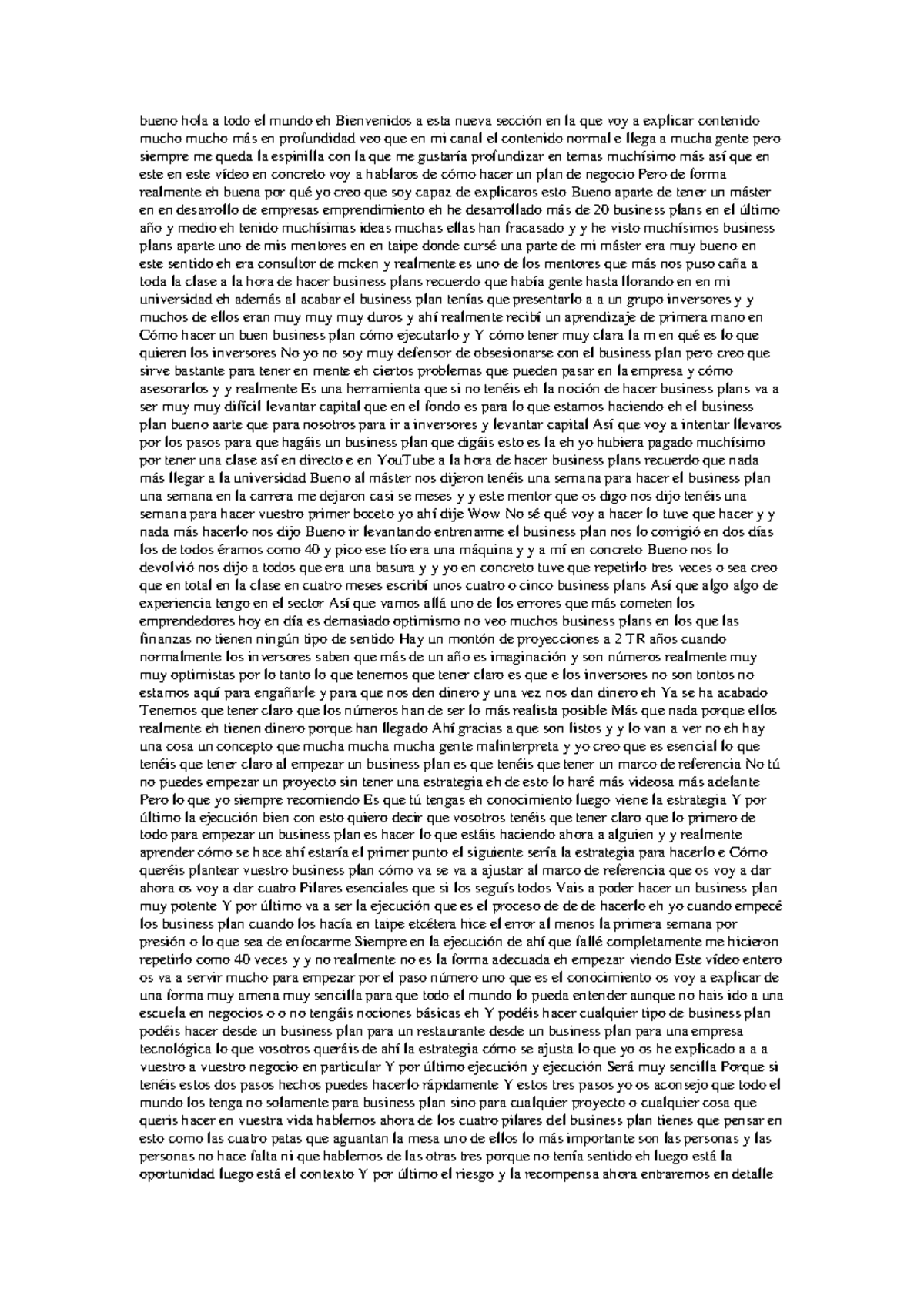 Doc introduccion - Video en texto - bueno hola a todo el mundo eh Bienvenidos a esta nueva ...