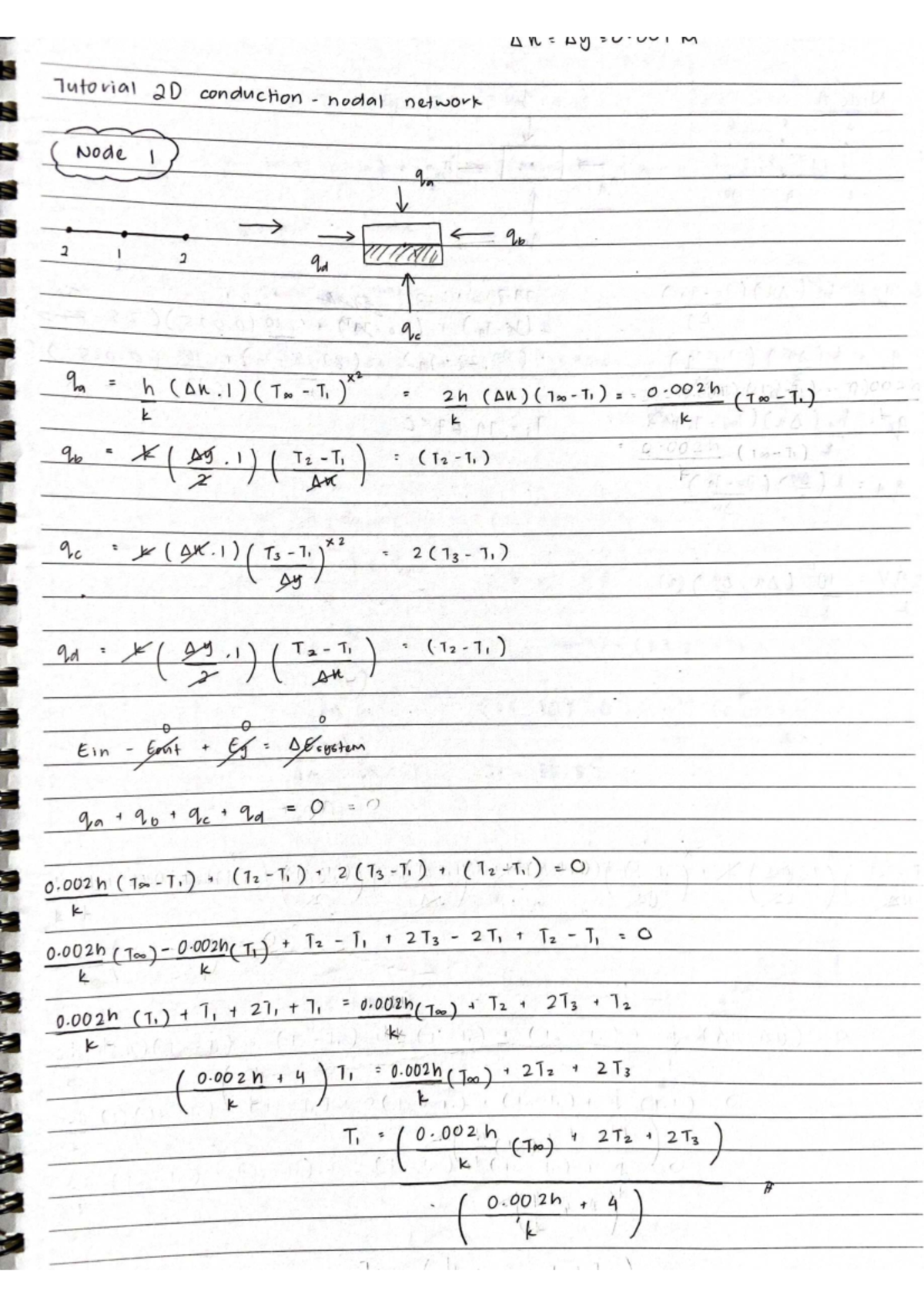 Nodal Network Analysis for 2D Conduction - Tutorial Notes - Studocu