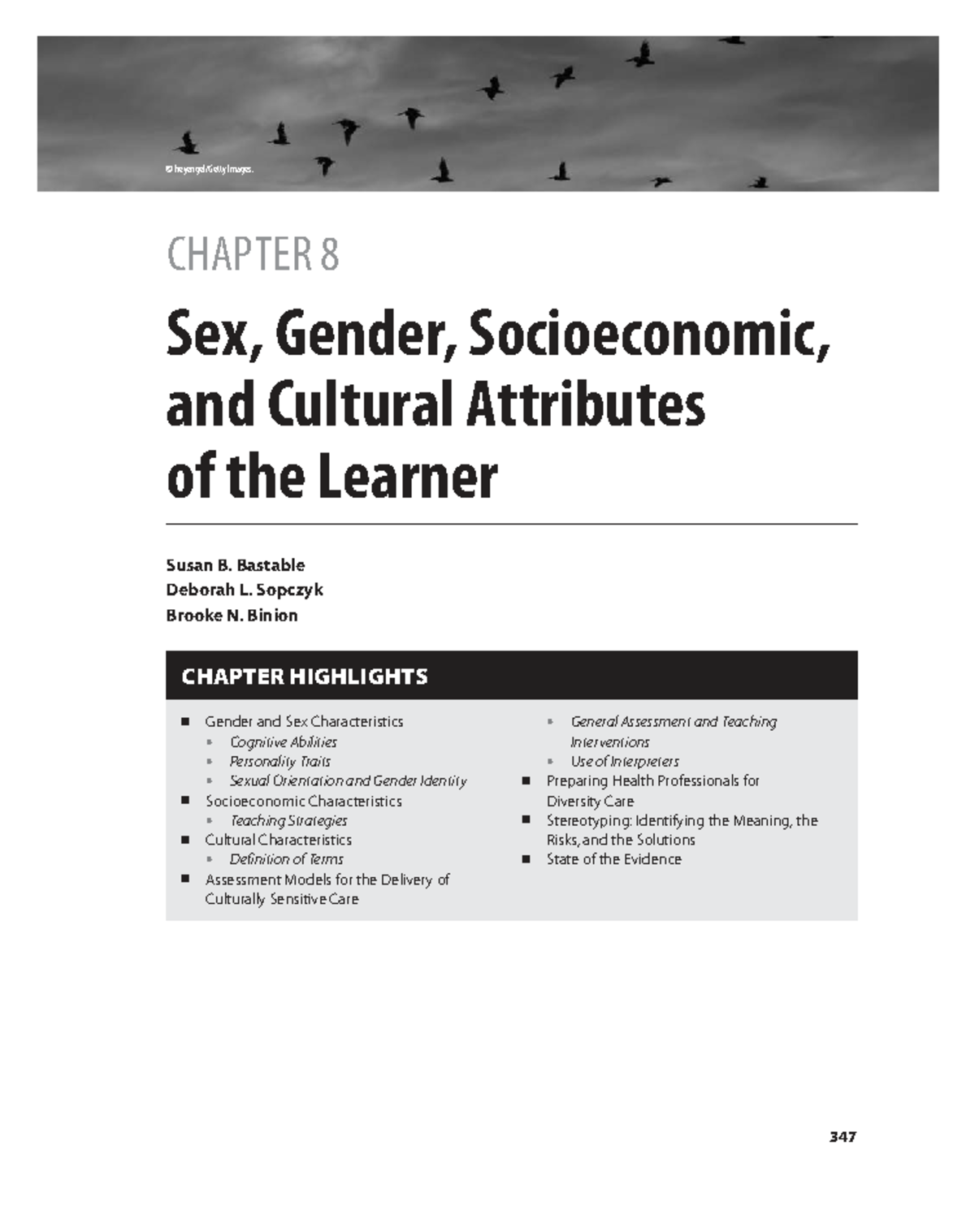 Chapter 8 Sex Gender Socioeconomic And Cultural Attributes Of The