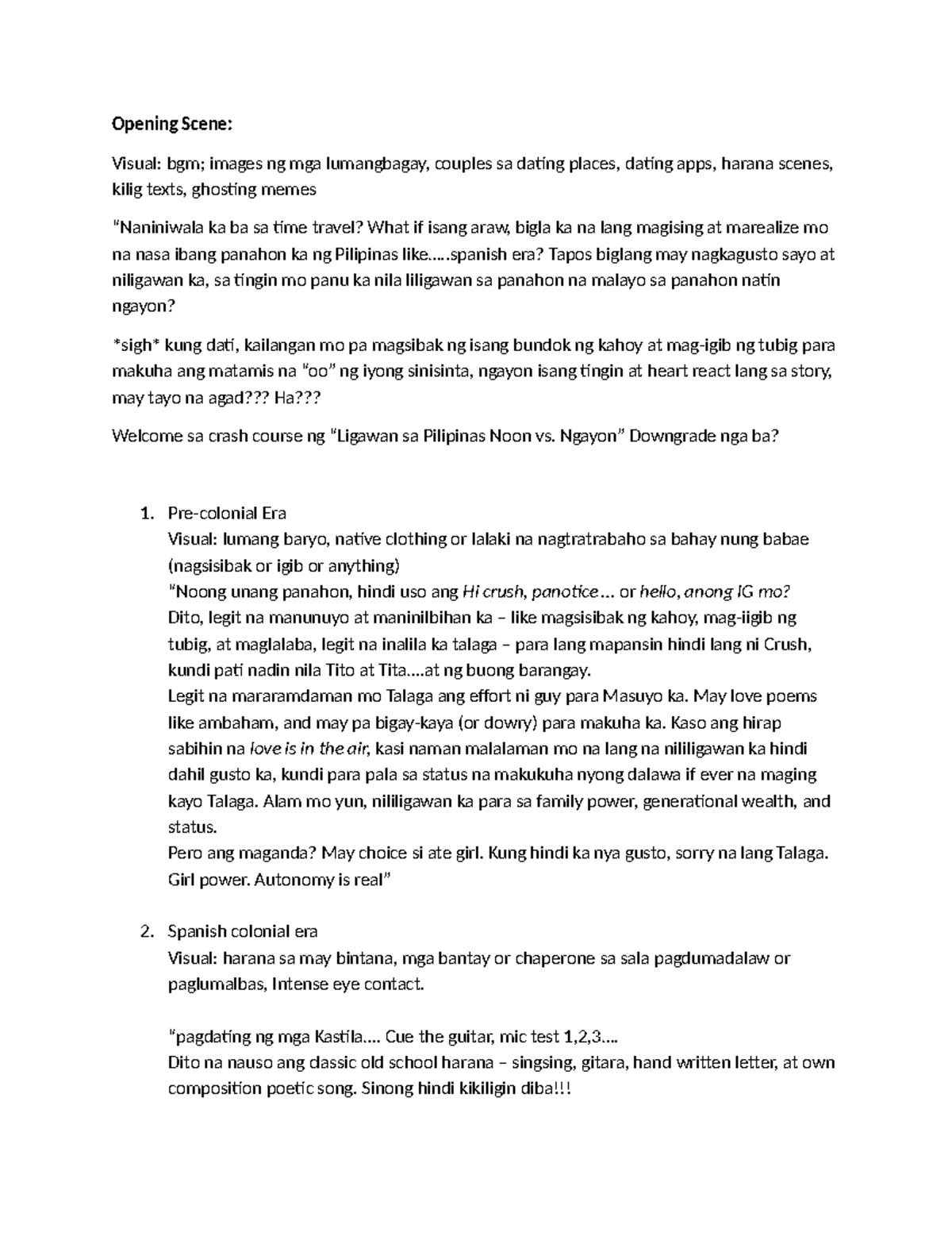 Evolution of Courtship in the Philippines: A Visual Journey - Studocu