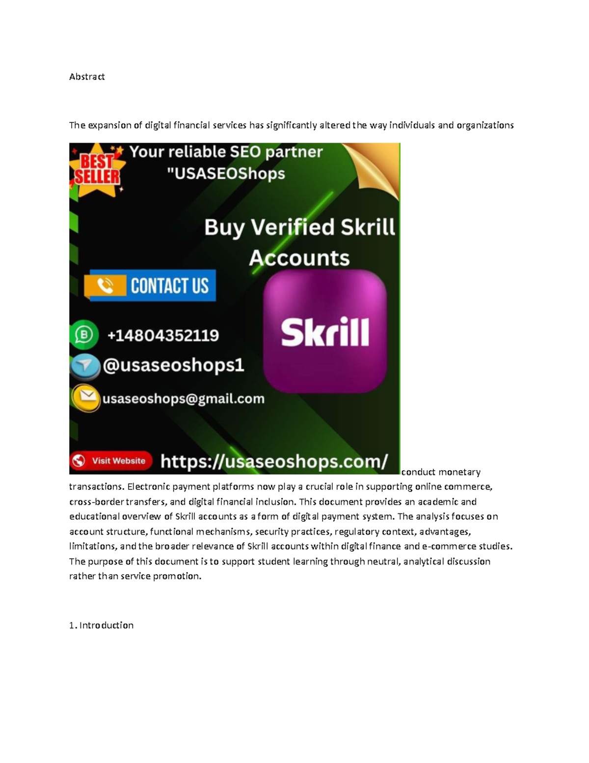 Skrill Accounts in Digital Finance: An Academic Overview of E-Wallets ...