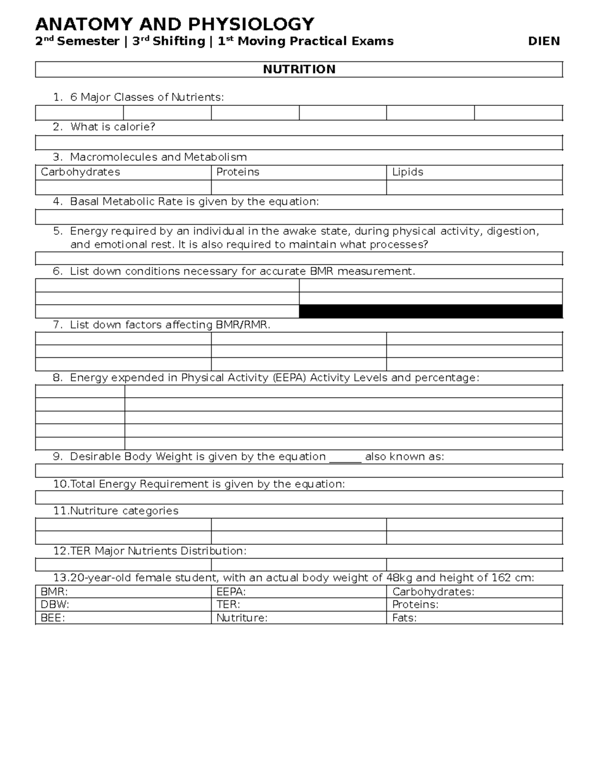 Moving Practicals - 6 Major Classes of Nutrients: 2. What is calorie? 3 ...
