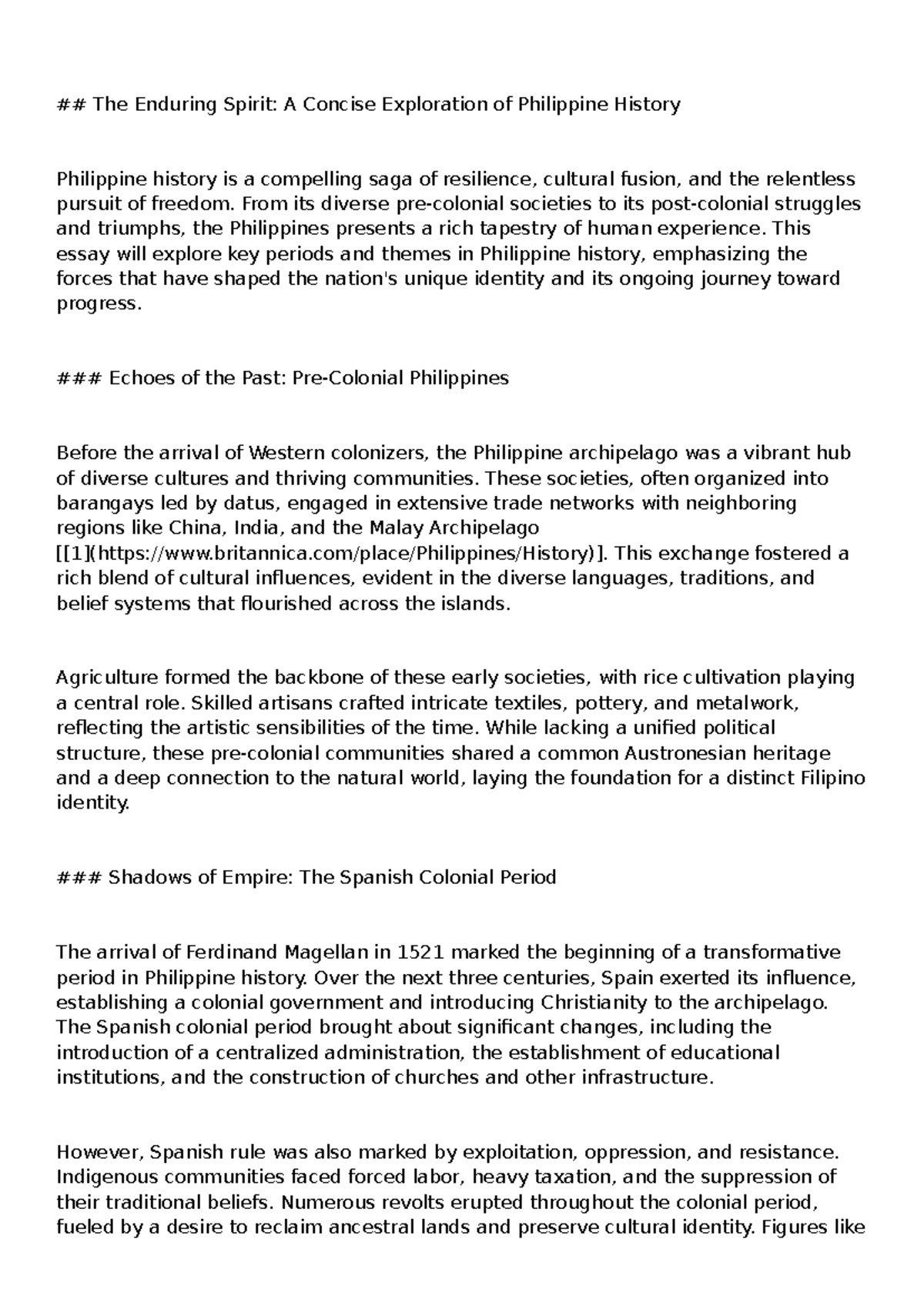 Philippine History: Resilience and Identity Through the Ages - Studocu