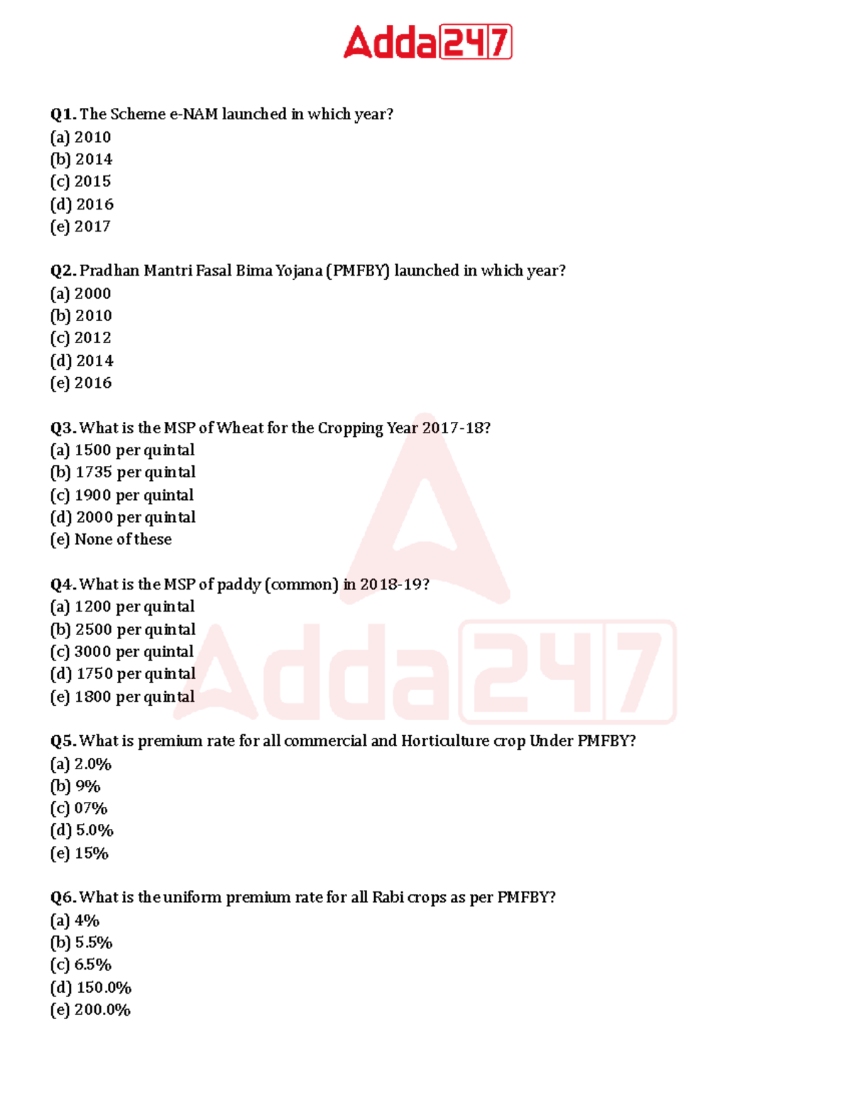 IBPS SO AFO Mains 2019 Memory-Based Questions and Answers - Studocu
