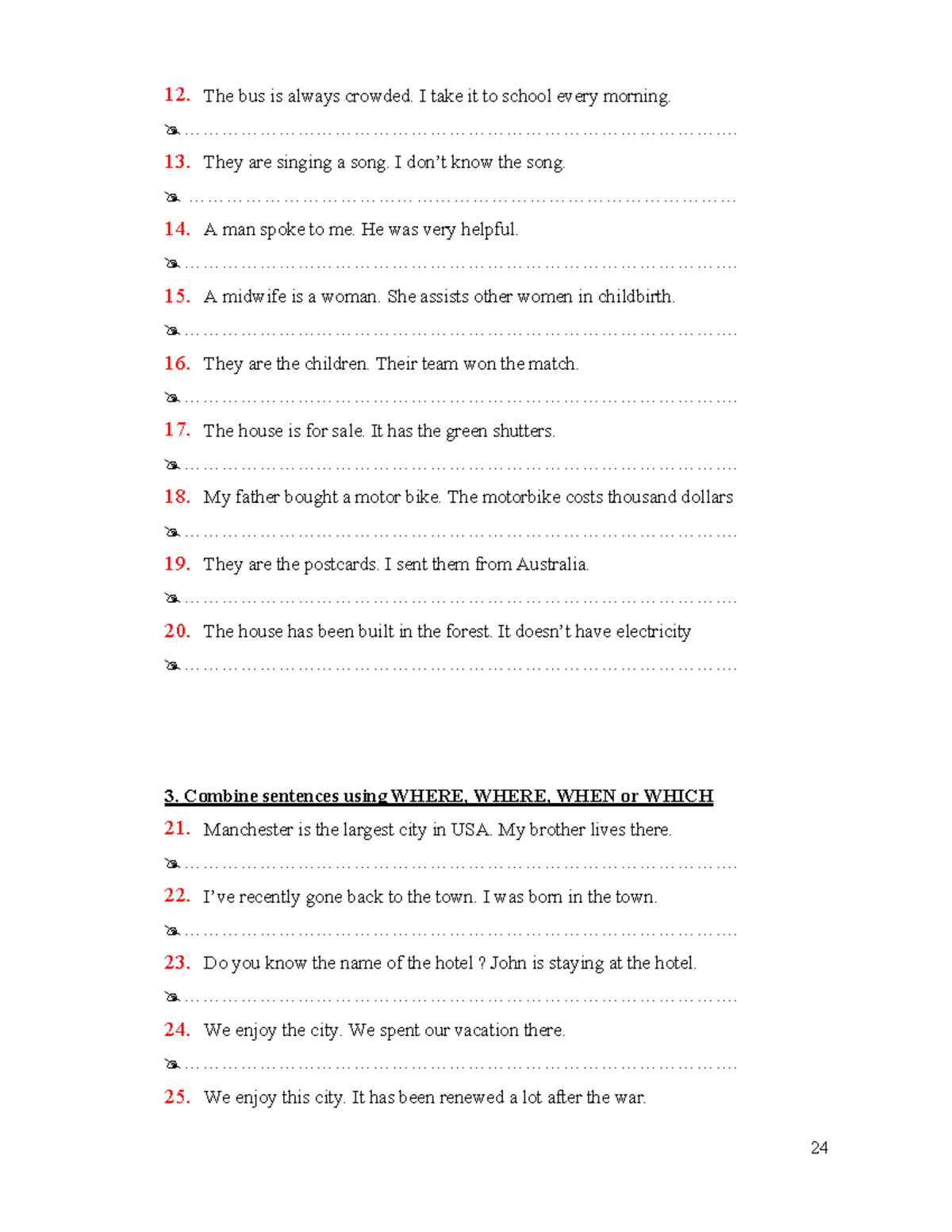 Grammar for Writing: Combining Sentences Using Connectors - Studocu