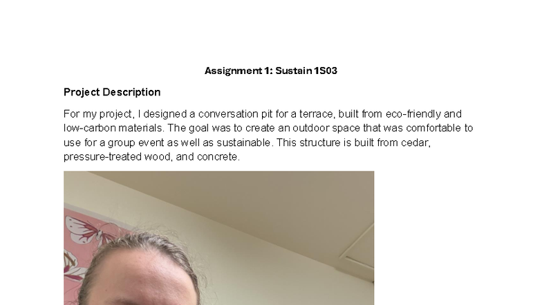 Assignment 1: Sustainable Design Project for Sustain 1S03 - Studocu