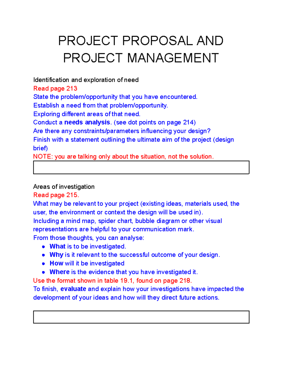 MDP Project Proposal & Management Framework: Guidelines and Criteria ...