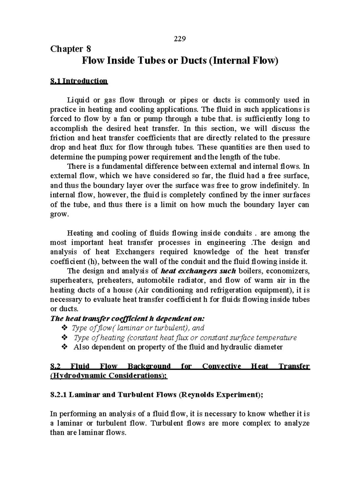 Ch 8: Internal Flow in Tubes and Ducts - Fluid Mechanics Overview - Studocu