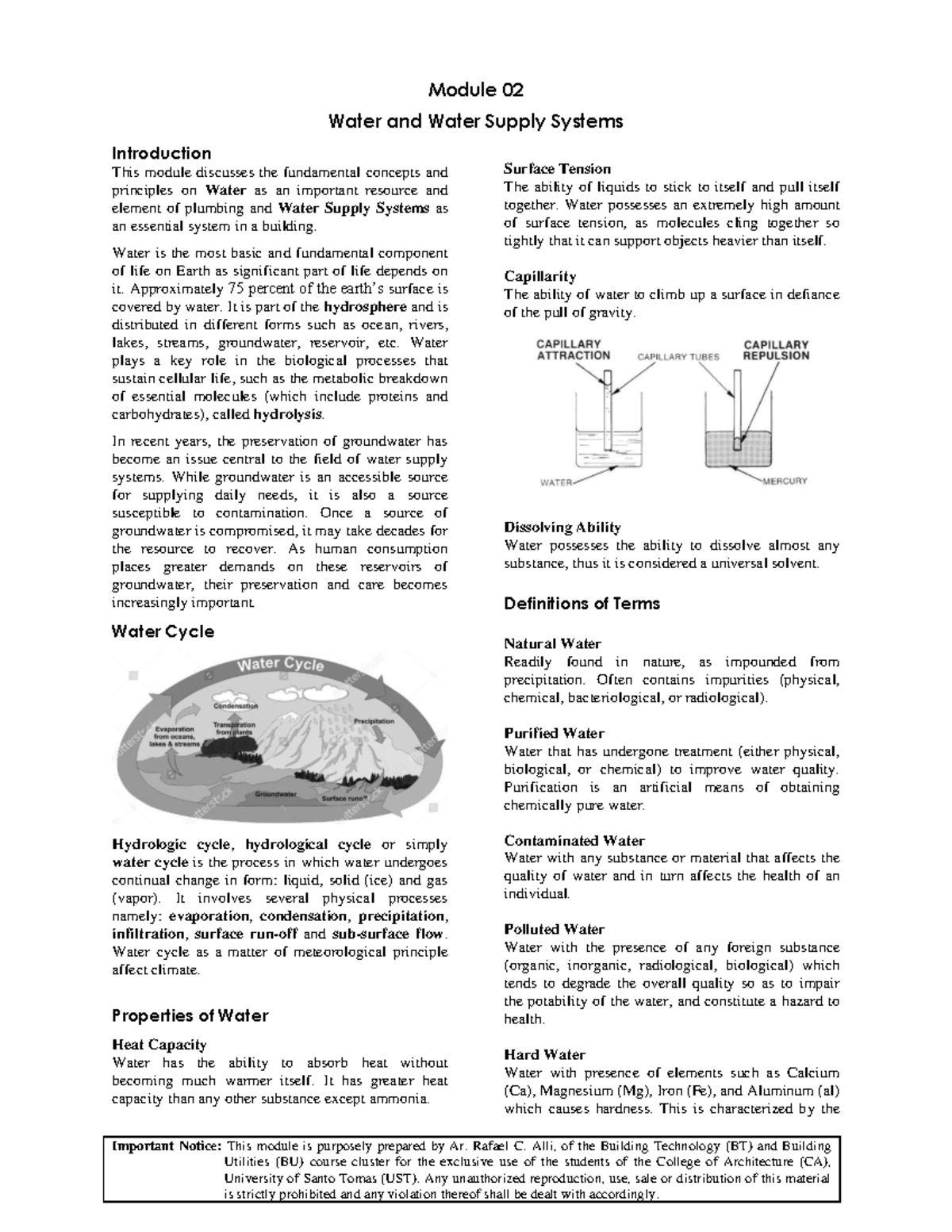 Module 02: Fundamentals of Water Supply Systems - Ar. Alli's Guide ...