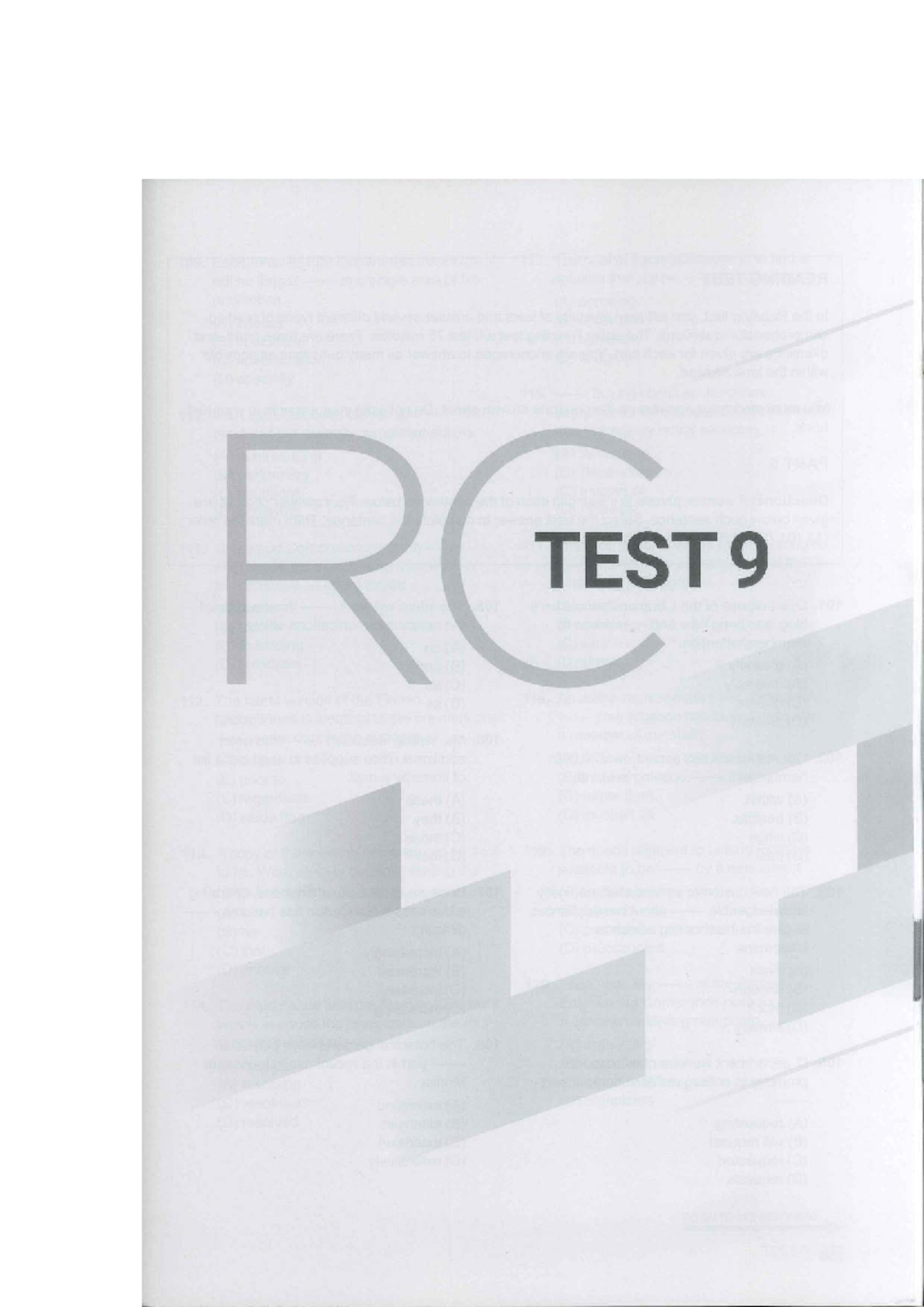 TEST 9 READING COMPREHENSION EXAMINATION - Studocu