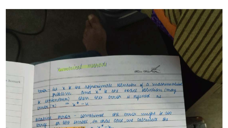 Numerical Methods for Error Analysis and Root Finding (MATH 202) - Studocu