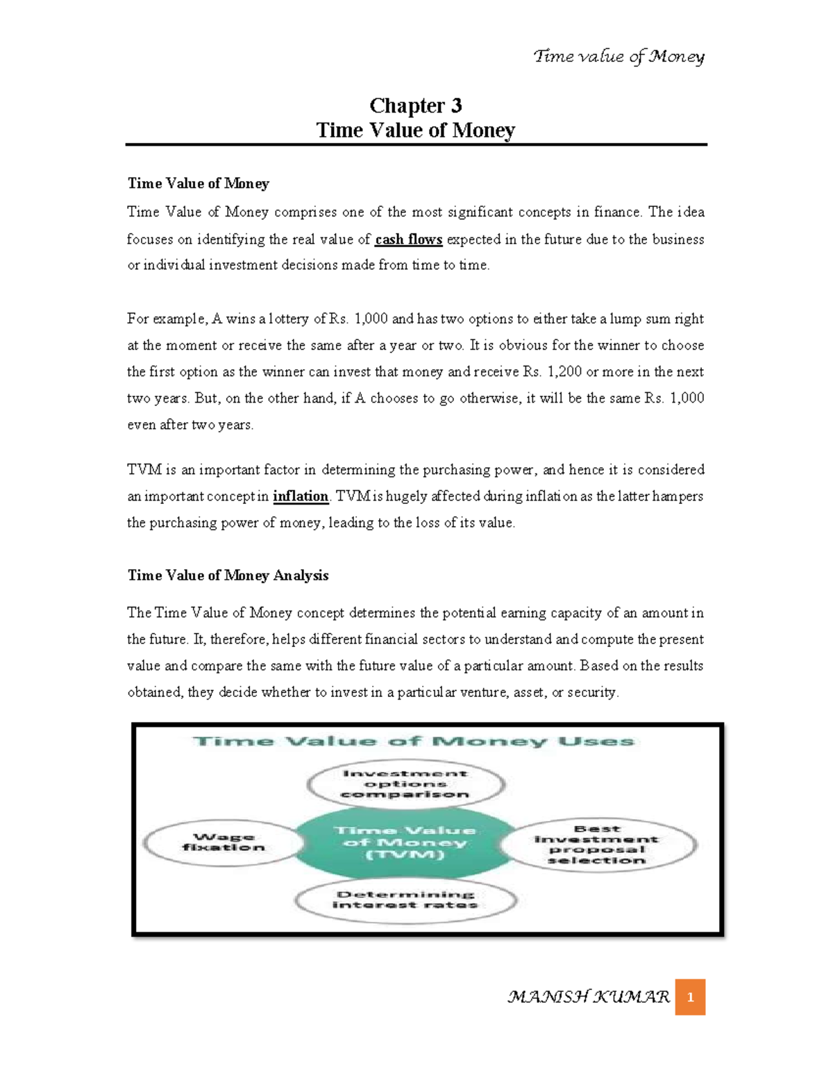 Chapter 3: Time Value of Money - Key Concepts and Analysis - Studocu