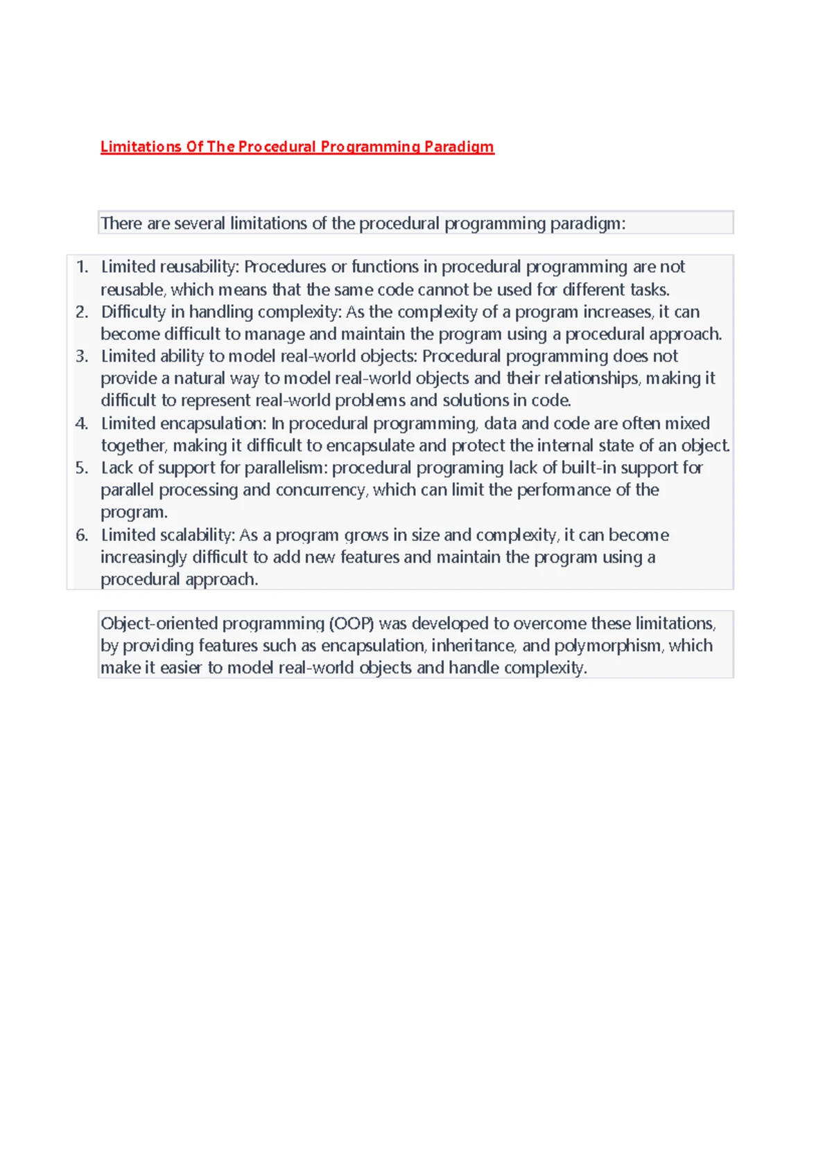 Procedural Programming 2 - PROCEDURAL PROGRAMMING Procedural ...
