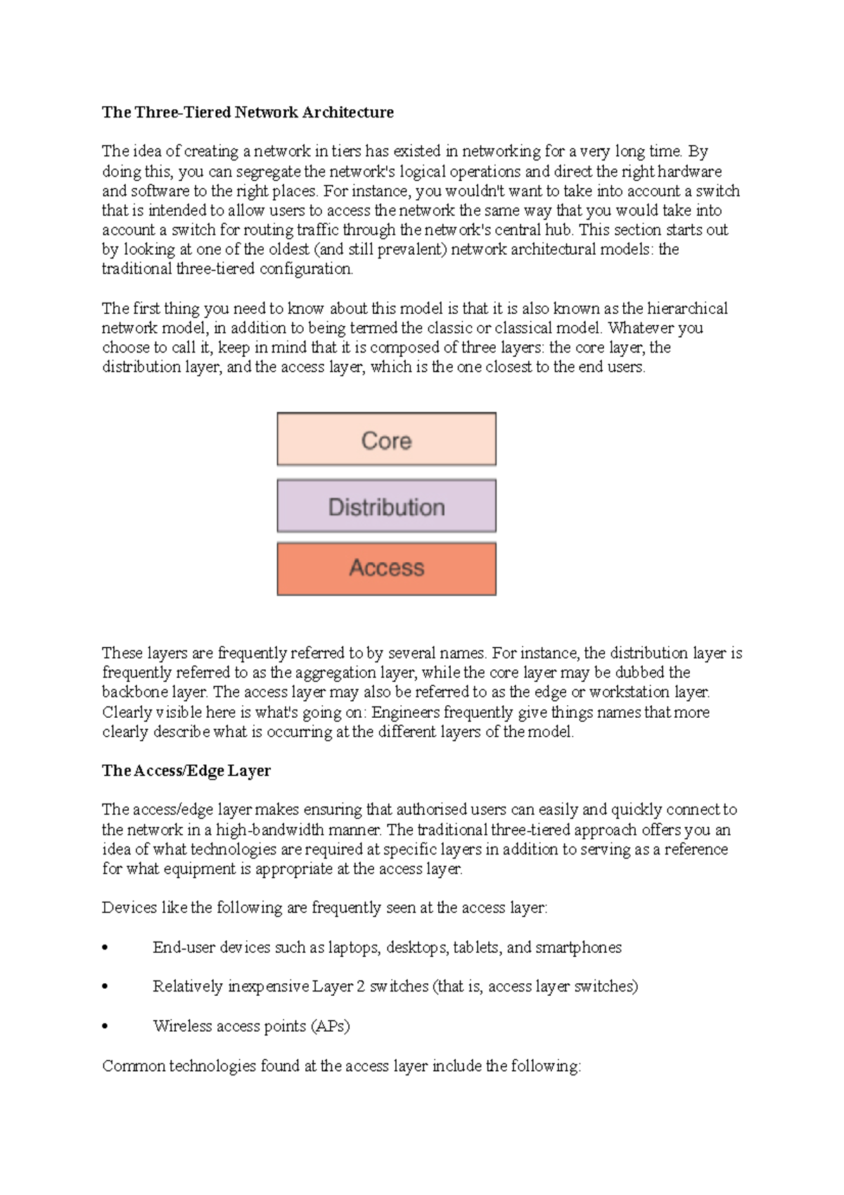 Corporate and Datacenter Architectures - The Three-Tiered Network ...