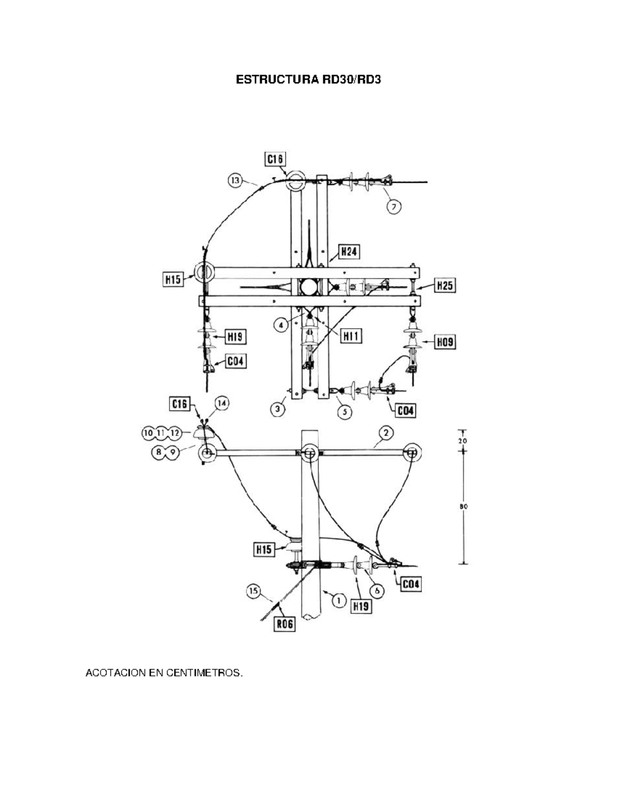 Estructura DE Media Tensión RD30-CFE Distribución - Ingeniería Eléctrica - ESTRUCTURA RD30/RD ...