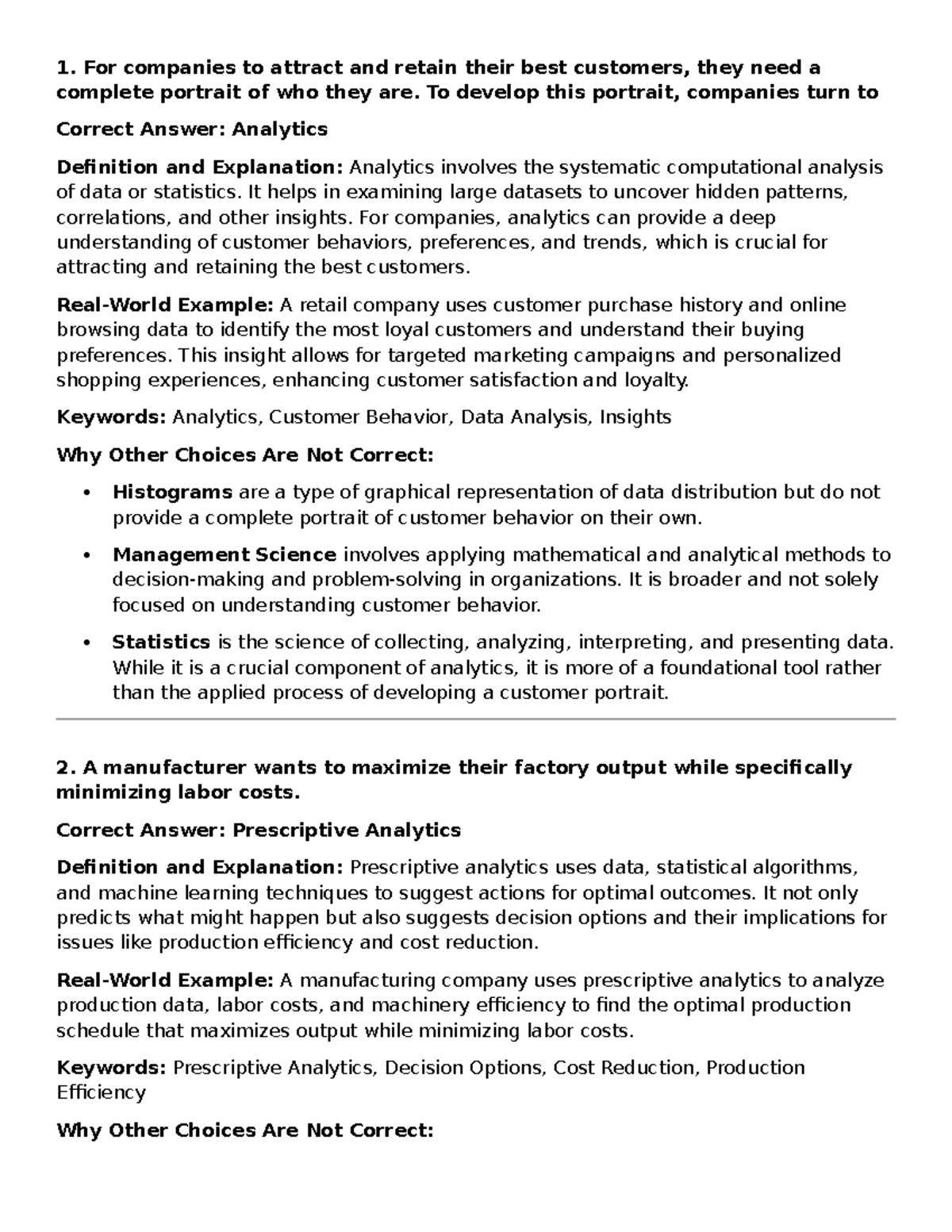C207 Data Driven Decision Making Study Guide Key Insights And Concepts