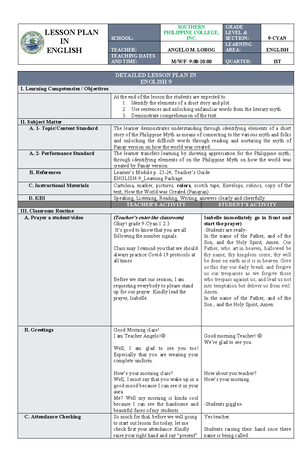 Determining Tone, Mood, Technique - A DETAILED LESSON PLAN IN ENGLISH 9 ...