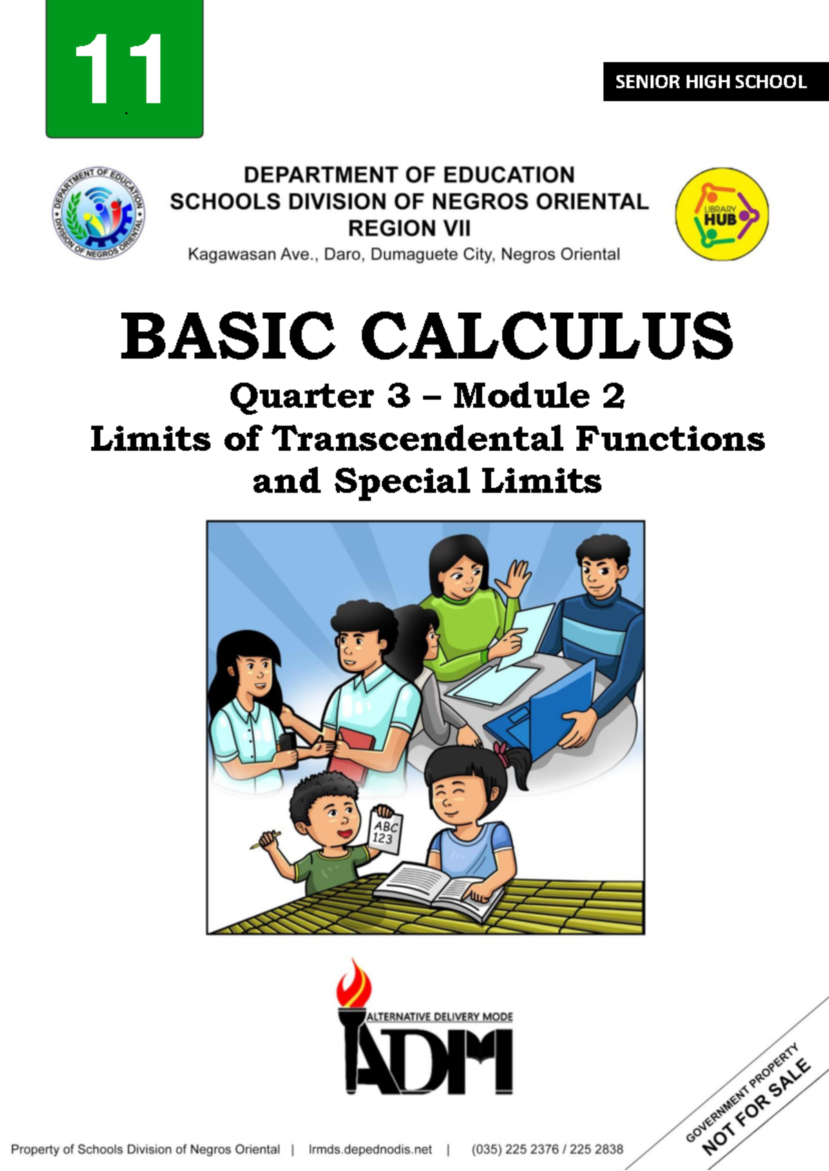 Basic Calculus Q3 Module 2: Limits of Transcendental Functions - Studocu