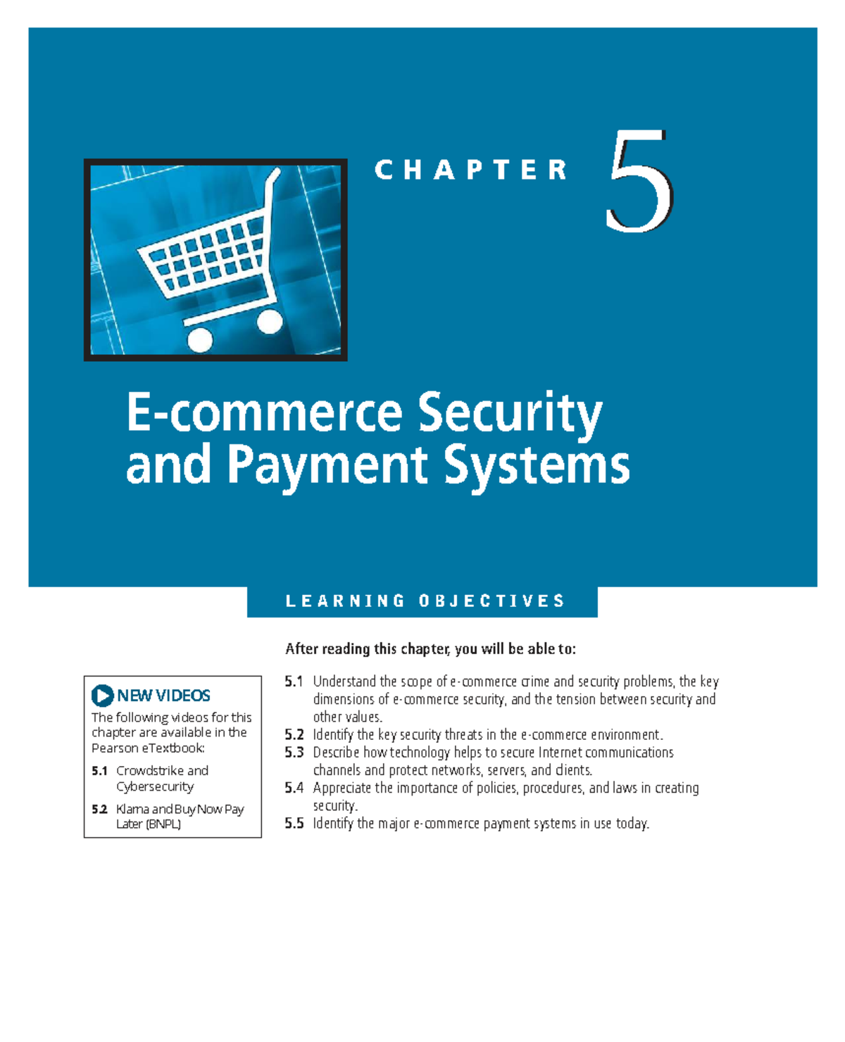E-COMMERCE 2023-2024: Chapter 5 - Security & Payment Systems Insights - Studocu