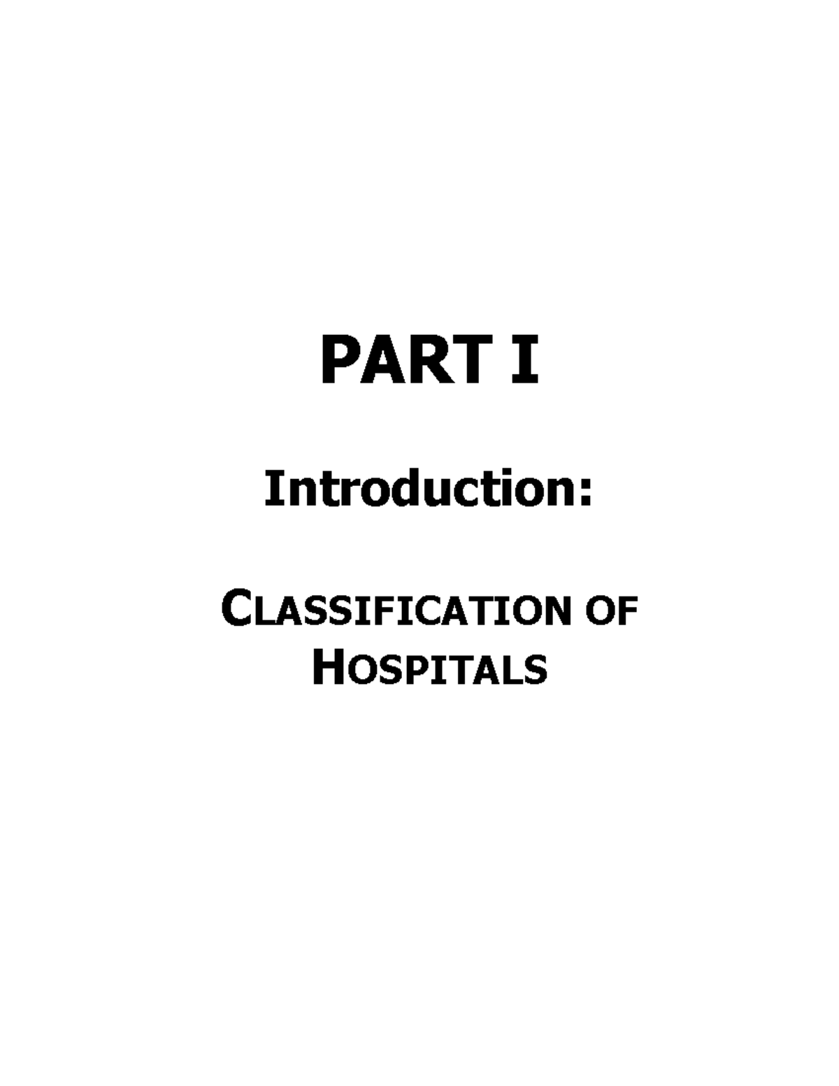 Classification of hospitals: An overview of levels and structures - Studocu