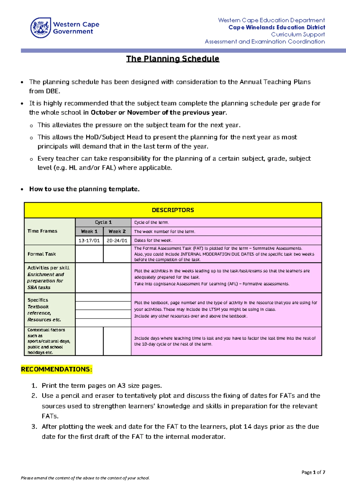 Annexure B (Eng) Dept. Head Manual: Management & Admin Guidelines - Studocu