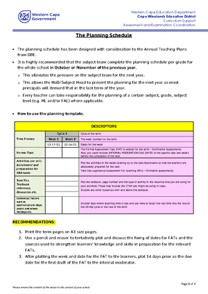 PL4 QMS Work Plan Guide: Targets & Performance Indicators - Studocu