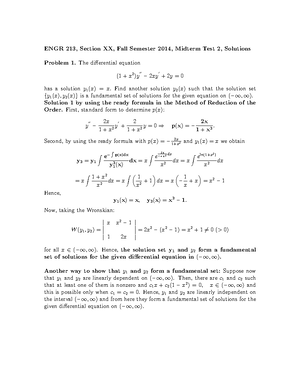 Midterm Review - 213 Midterm 2 Math sorcerer 4 to 4. 4 Reduction of Order Playlist - Studocu