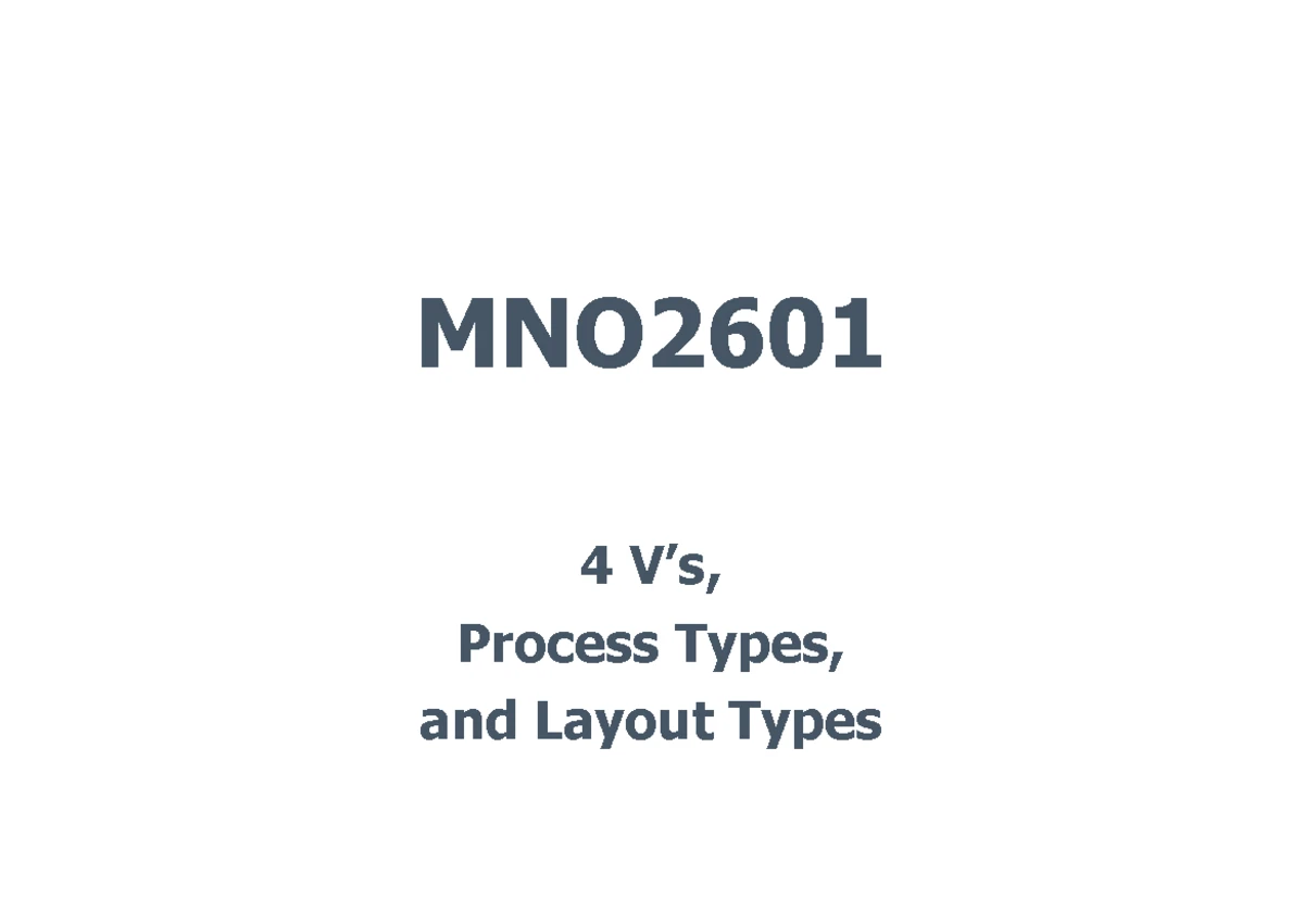 Volume, Variety, Variation and Visibility - Where volume of output is ...
