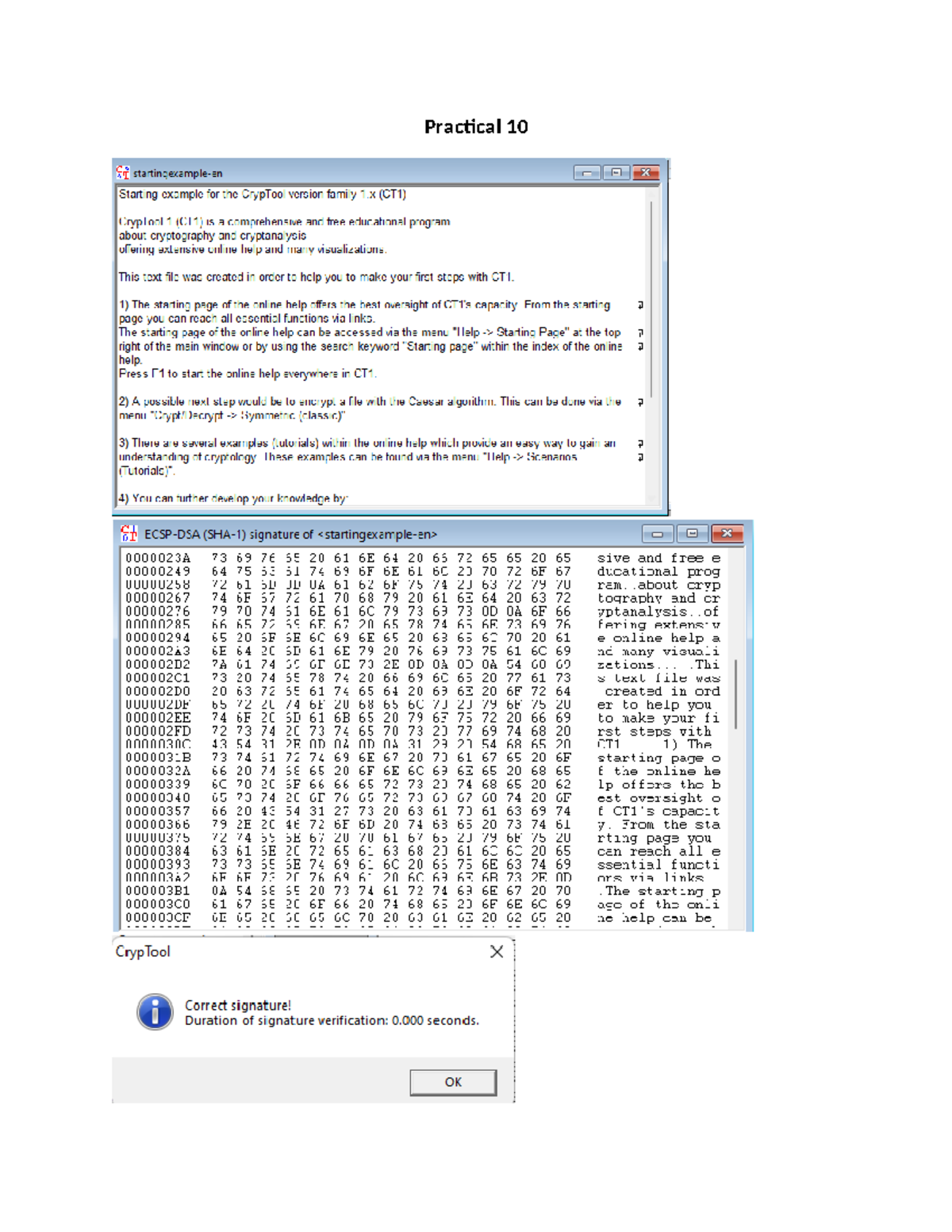 Practical 10: Getting Started with CrypTool 1.x (CT1) Digital ...