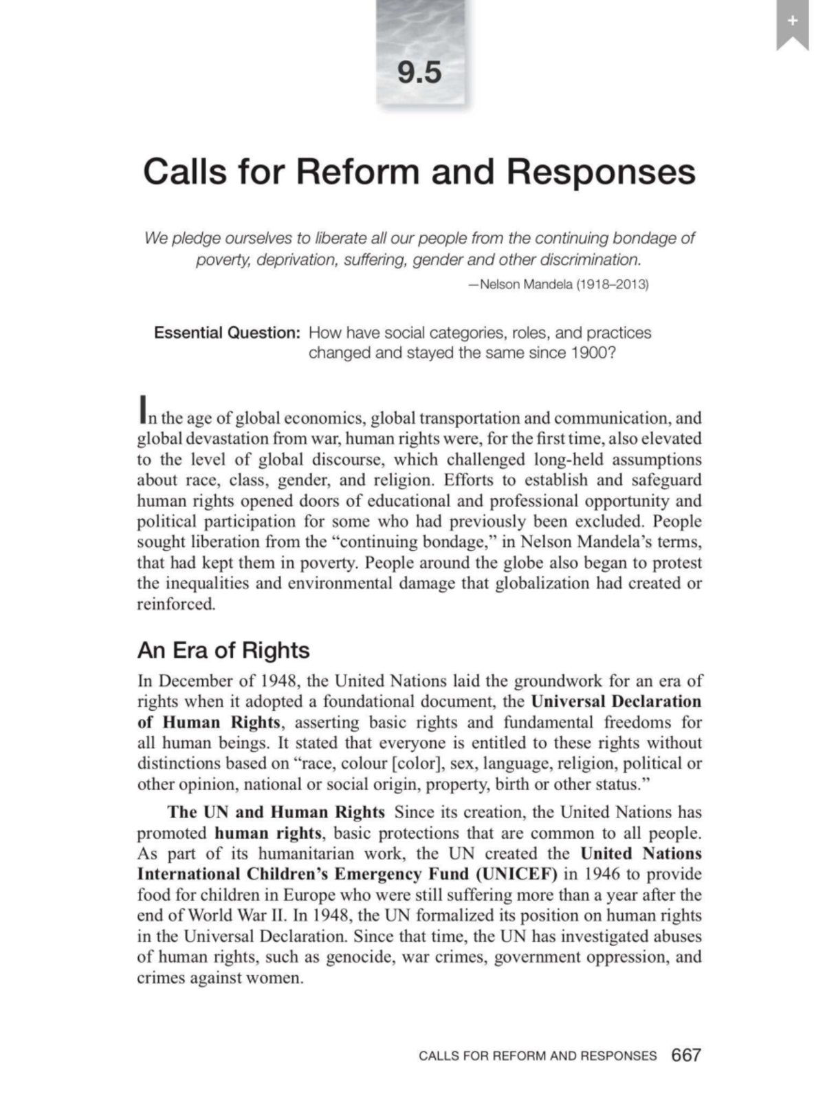 Amsco-9: AP World History Unit 9.5 Reform and Human Rights Movements ...