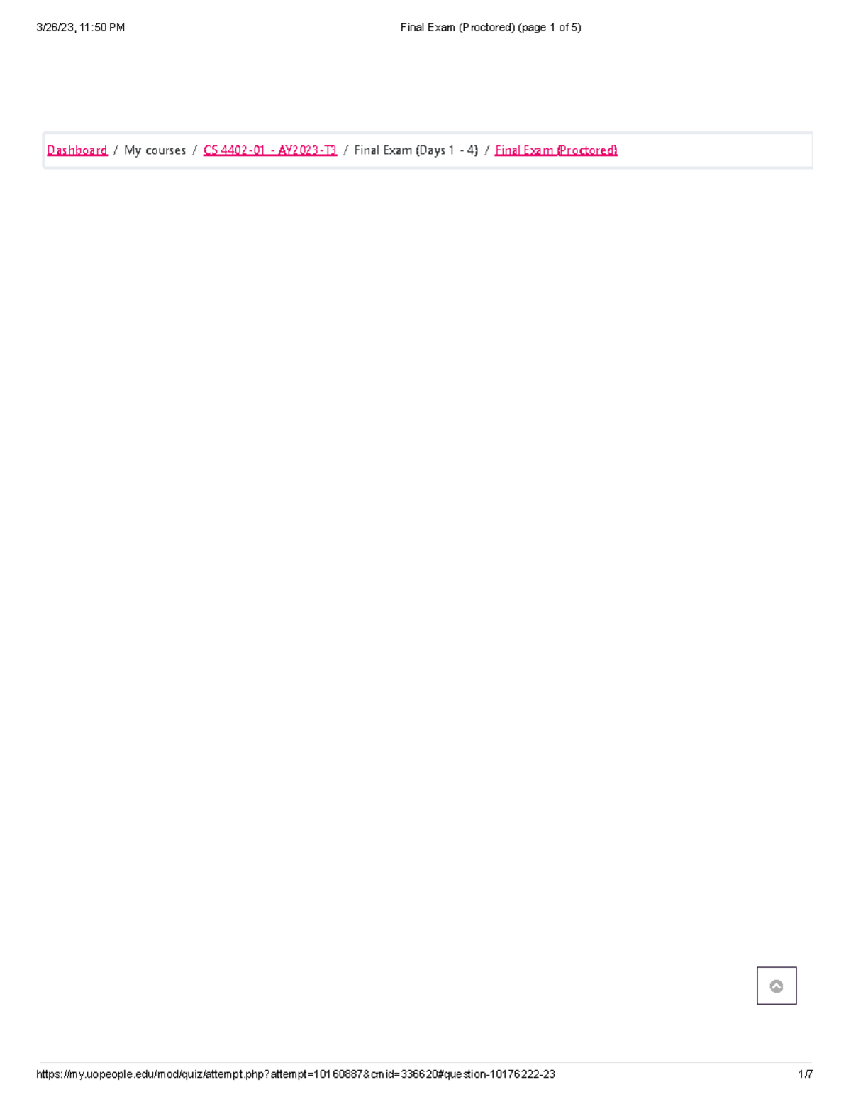 Final Exam Review Notes for CS 4402-01 (AY2023-T3) - Studocu