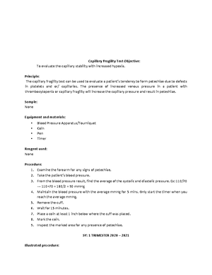 Lee and White Method - Lee and White Method Objective: To determine ...