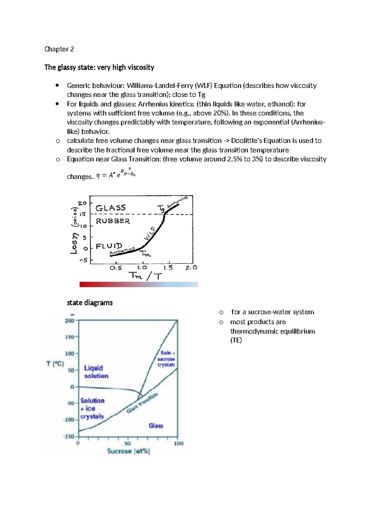 Chapter 2: Food Structuring - Viscosity & Glass Transition (+Tutorial Q ...