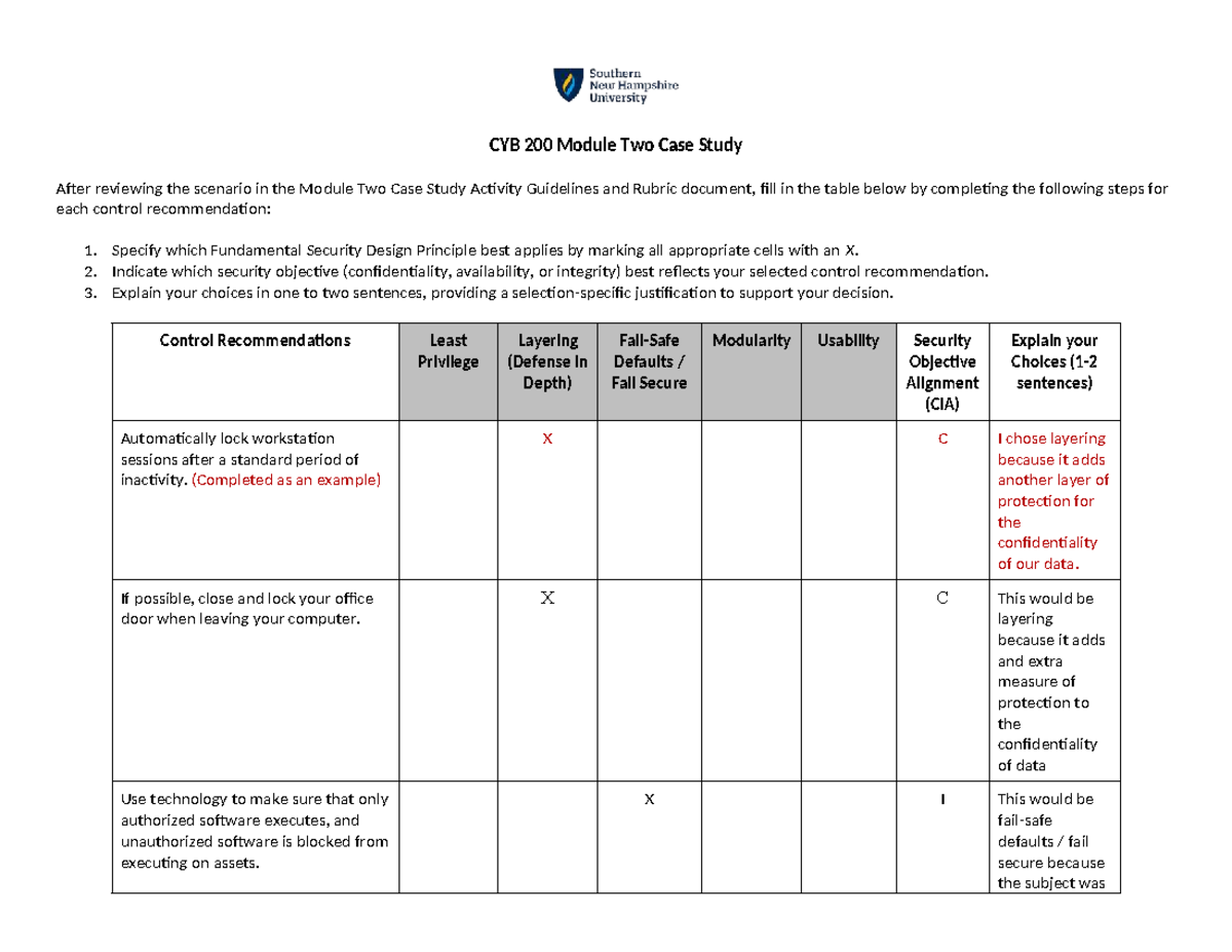 CYB 200 2-3 Stevan Mc Namee - CYB 200 Module Two Case Study After ...