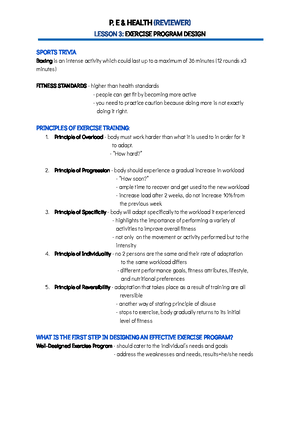 Physical Education DLP - Grade Level: 10 Quarter 2 Learning Area: PE ...