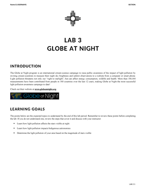 AST201L - n/a - LAB 8 POLYNESIAN WAYFINDING, I INTRODUCTION In this lab, we will explore the ...