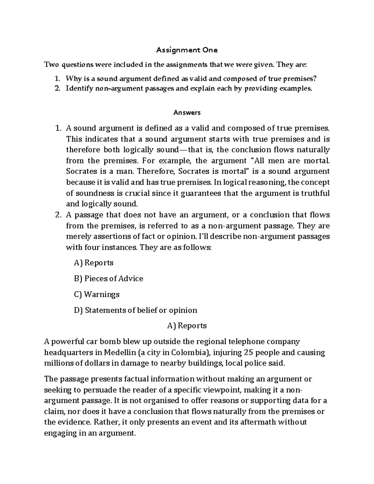 LoCt-1011: Chapter 2 - Introduction to Basic Logic Concepts - Studocu