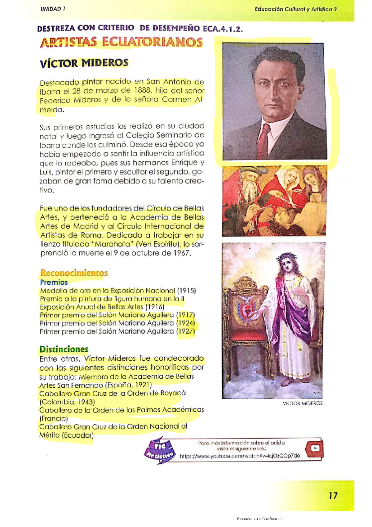 Biografía de Víctor Mideros - ECA 9NO - Studocu